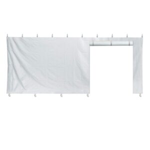 party & canopy tent sidewall with zipper, 7' foot x 20' foot, translucent pvc vinyl material for commercial outdoor tent, wedding, event, and party tents with clips and grommets, tent not included