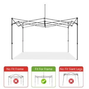 ABCCANOPY Replacement Canopy Top for Pop Up Canopy Tent (10x20, Black)