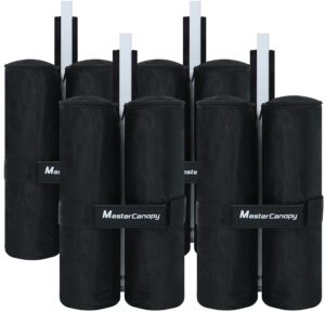 mastercanopy heavy duty weight sandbags for pop up canopy tents (black)