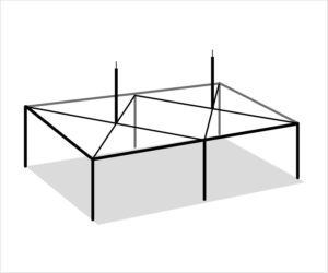 20' x 40' high peak canopy tent frame only | for parties, vendors, weddings, and events | commercial and residential use (tent top not included)