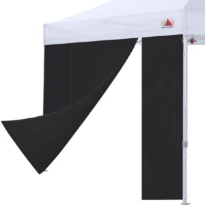 abccanopy canopy rolling door 10x10 ft with zipper, 1 pack door only, not including frame and top, black