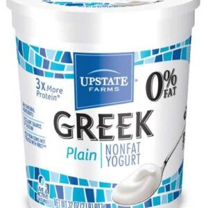 Upstate Farms Greek Nonfat Blended Vanilla Yogurt, 32 Ounce - 6 per case.