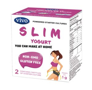 vivo slim yogurt starter/natural (5 boxes) makes up to 30 quarts of yogurt…