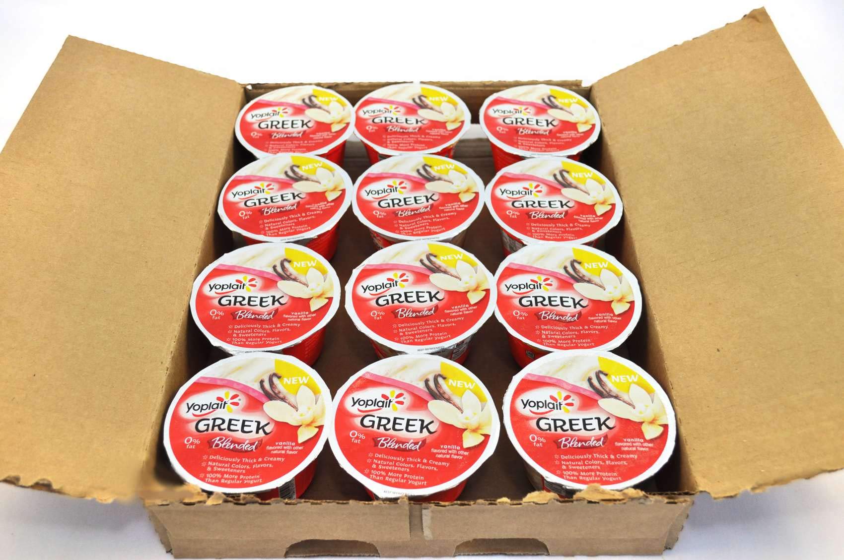 Yoplait Greek Yogurt Blended 5.3 ounces (Pack of 12) (Vanilla)