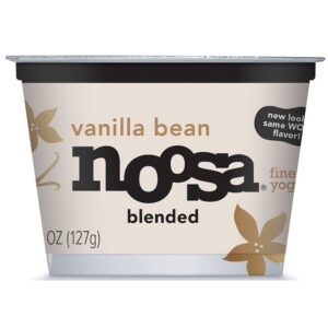 noosa vanilla bean blended yoghurt, 4.5 ounce - 6 per case.