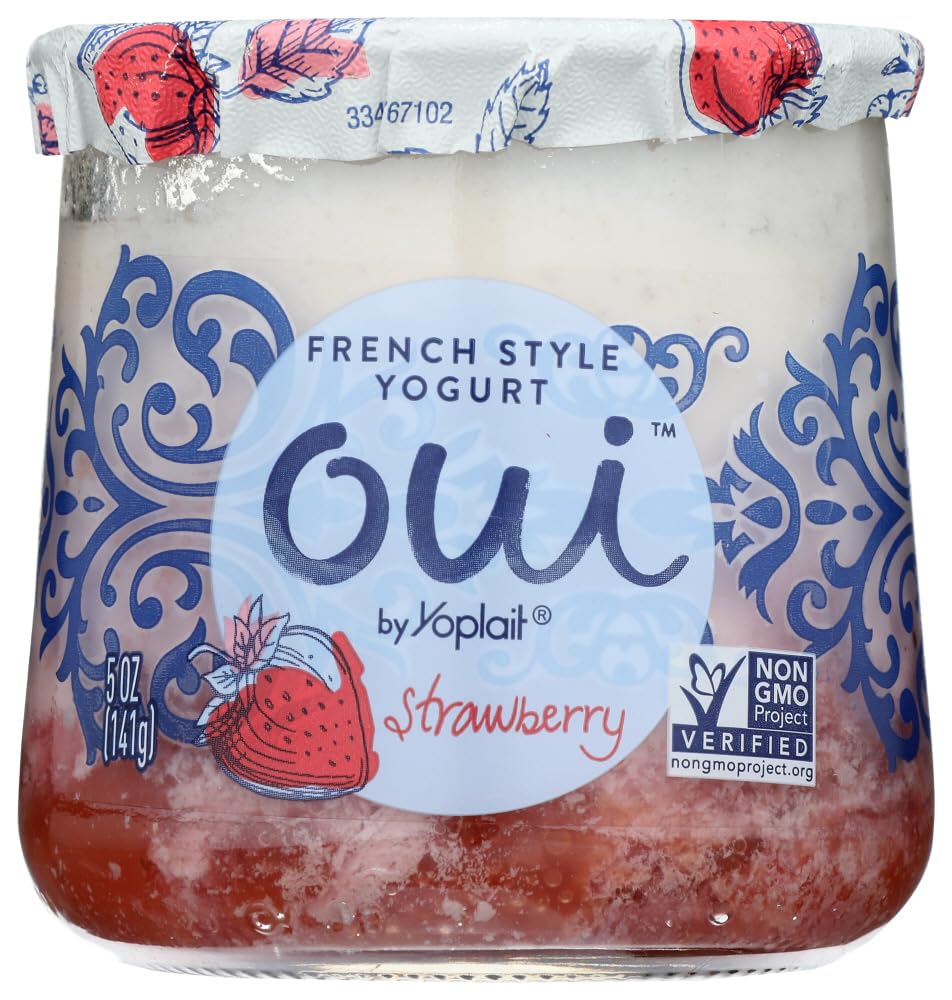 Oui by Yoplait French Style Strawberry Yogurt, 5 Ounce -- 8 per case.