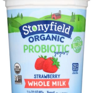 Stonyfield Farm Organic Strawberry Yogurt, 32 Ounce -- 6 per case.