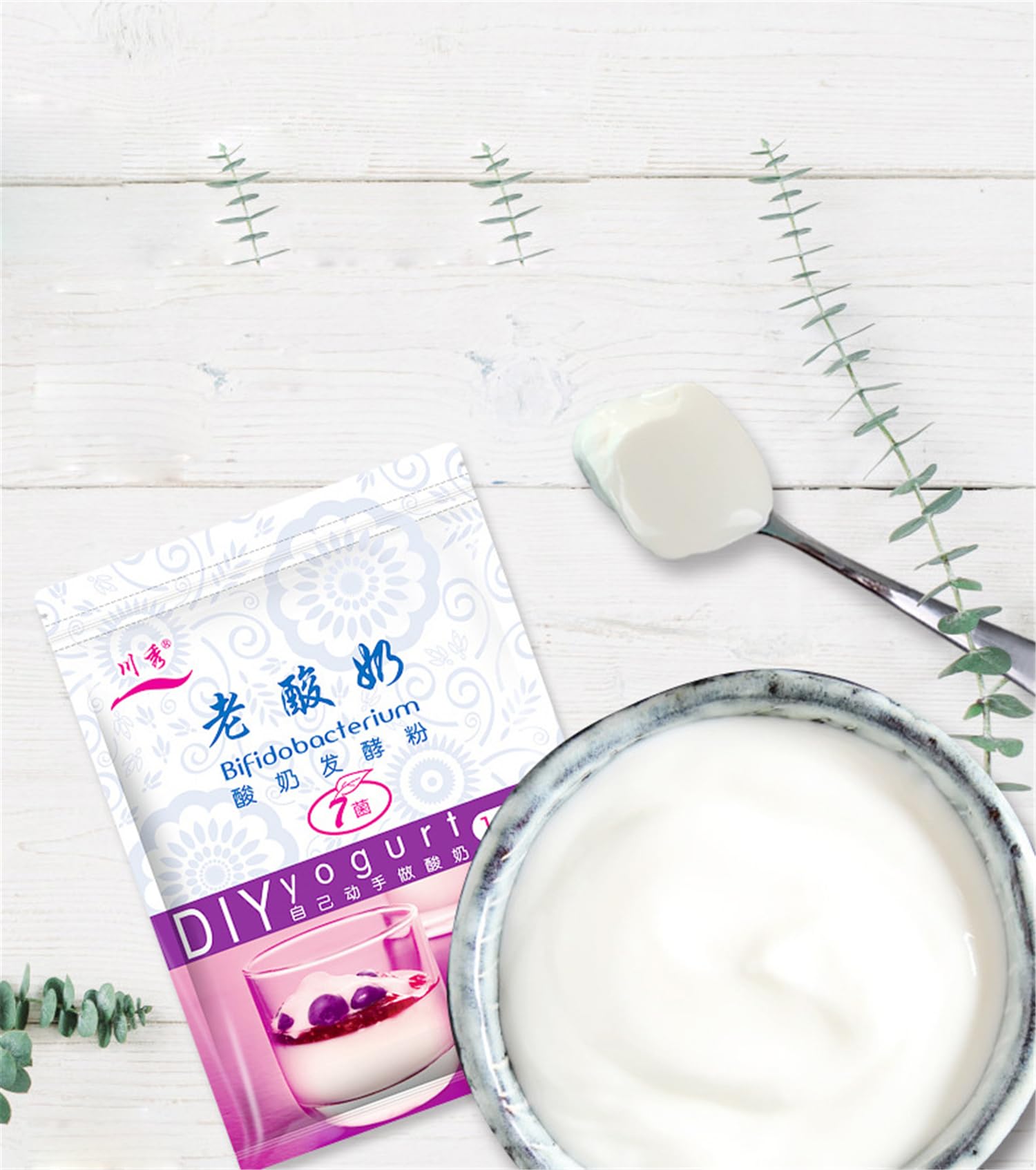 LIANXUE 1 Pack 10g Homemade Yogurt Yeast Starter Make Good Batches of Quality Probiotic-Dense Plain Vegans Yogurt Powder