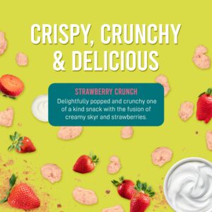 Næra Icelandic- Strawberry Skyr Crunch Popped Snack with Skyr (Authentic Icelandic Yogurt) and Fruit, Gluten Free, Crunchy Snacks for Adults and Kids- GMO Free and Preservative Free (2 Pack, 1.76 Oz)