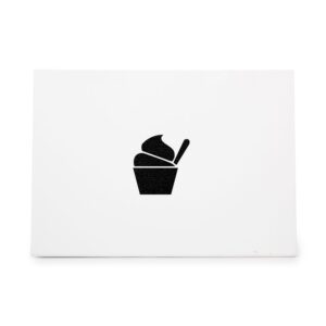 frozen yogurt treat sweet snack, quality rubber stamp, ideal for crafts scrapbooking invitations cards and tags ccsta-25821