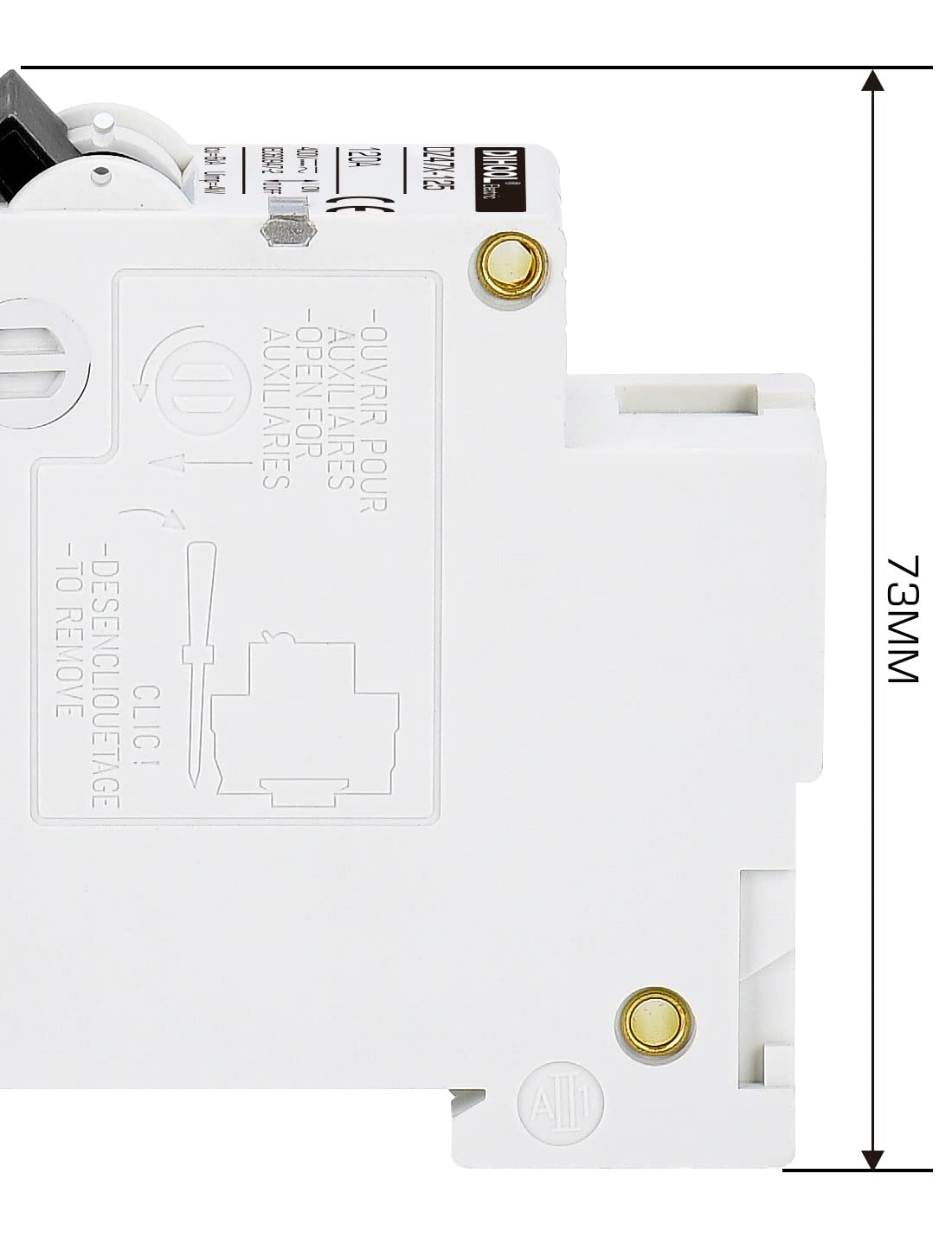 DIHOOL Miniature Circuit Breaker 120 Amp dc solar disconnect switch 12-240V for PV Solar, UPS, RV Battery, DIN Rail Mount, Overload Protection, AC DC universal