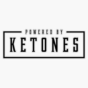 powered by ketones kote diet sticker vinyl decal wall laptop window car bumper sticker 5"