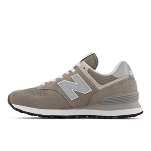 new balance women's 574 core sneaker, grey/white, 10 wide