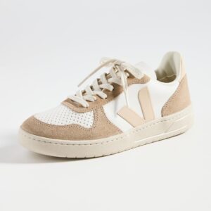 Veja Women's V-10 Sneakers, Extra White Sable Sahara, 6 Medium US