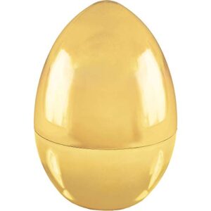 giant luxurious gold jumbo easter egg - 9.5" x 6.5" (1 count) - perfect for gifts, storage & decor