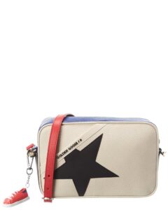 golden goose women's star bag, white/black/blue/red, one size