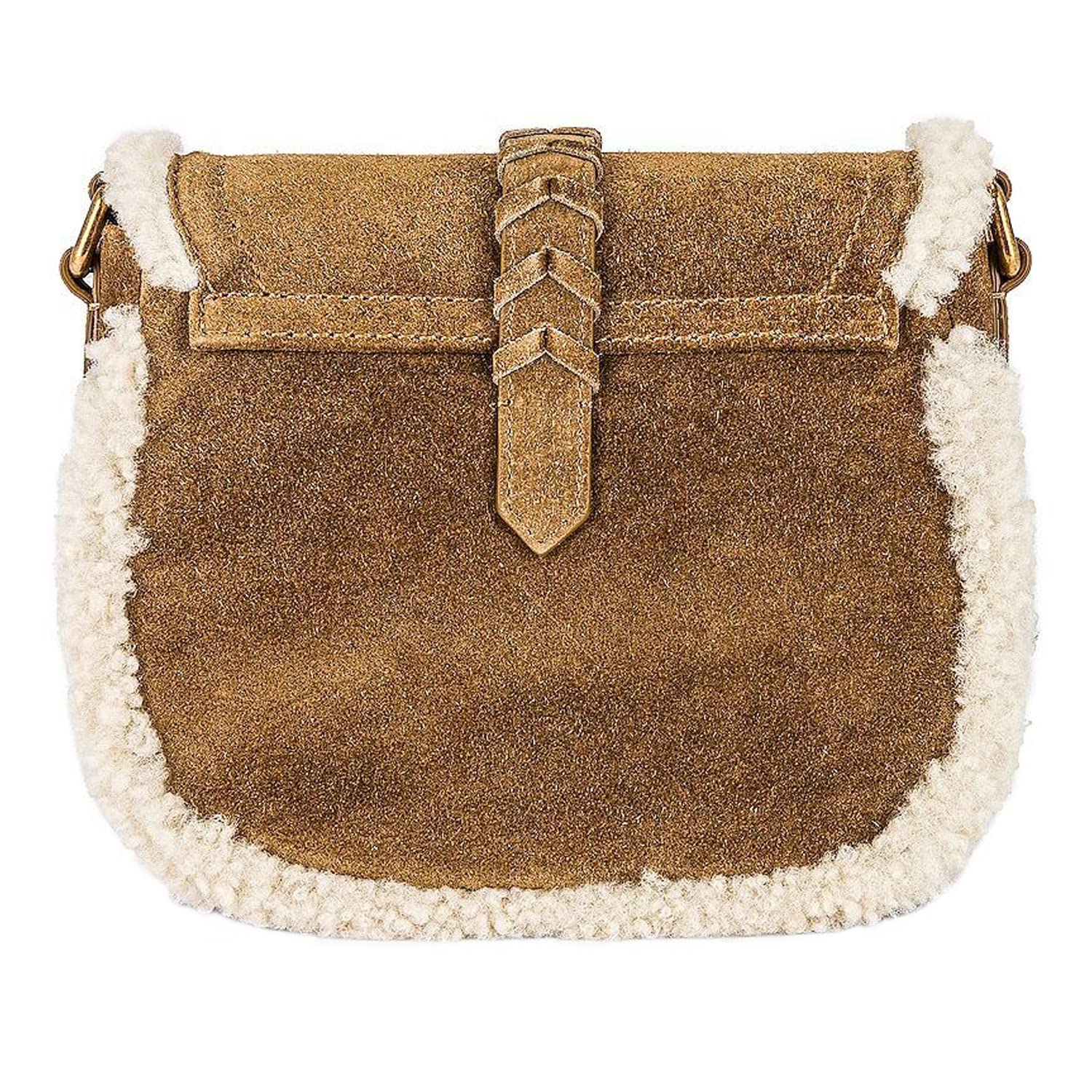 Golden Goose Rodeo Bag Small Merino And Suede Body Womens Bag - Brown