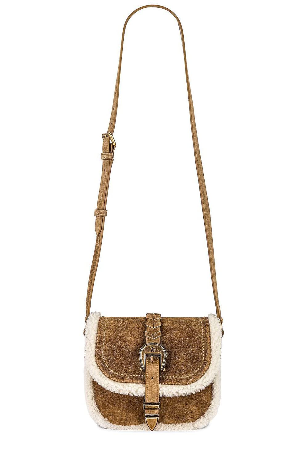 Golden Goose Rodeo Bag Small Merino And Suede Body Womens Bag - Brown