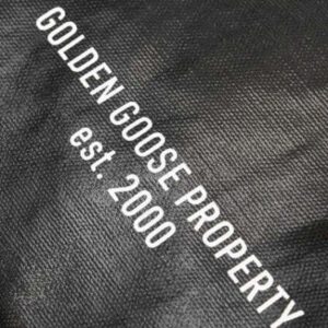 Golden Goose California Bag N-S Property Waxed Canvas Body Zipped Tote Bag - Black