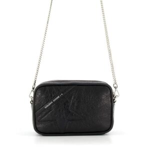 Golden Goose Mini Star Bag Wrinkled Calf Leather Body And Star - Black