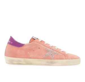 golden goose women's super star pink suede leather sneakers (us_footwear_size_system, adult, women, numeric, medium, numeric_6)