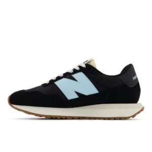 new balance women's 237 v1 classic sneaker, black/bleach blue, 6