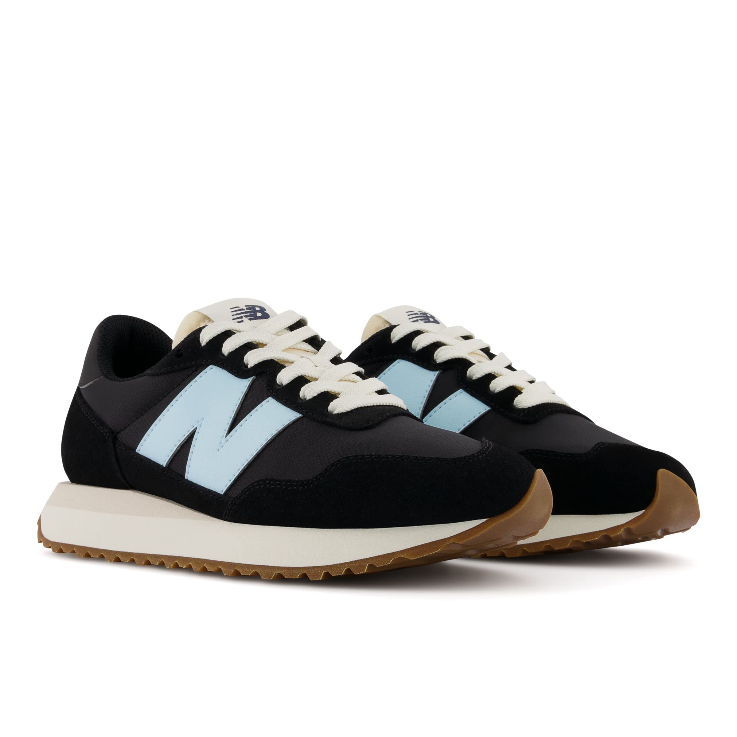 New Balance Women's 237 V1 Classic Sneaker, Black/Bleach Blue, 6