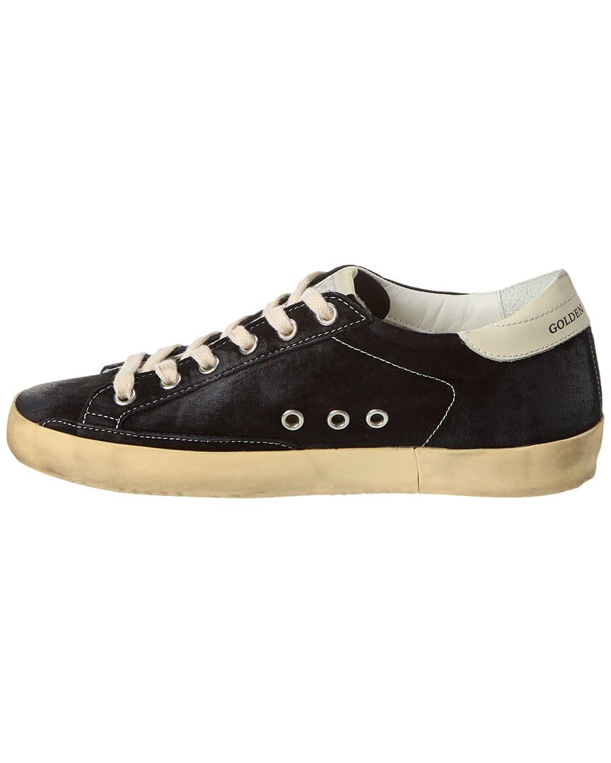 Golden Goose Superstar Suede & Leather Sneaker, 36, Black