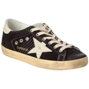 Golden Goose Superstar Suede & Leather Sneaker, 36, Black