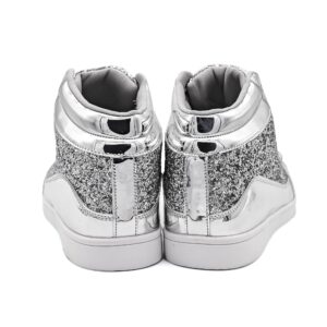 IGxx Glitter Shoes for Men High Top Flashing Party Casual Lace-up Sneakers Men