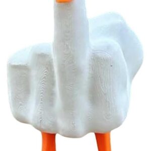 Gladyell Funny Middle Finger Resin Garden Statue, Home Decoration Sculpture for Office Desk Gift