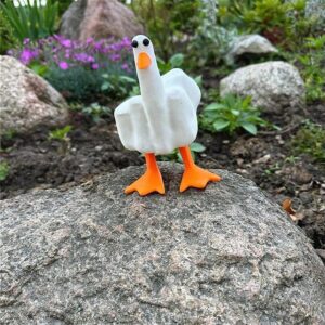 Gladyell Funny Middle Finger Resin Garden Statue, Home Decoration Sculpture for Office Desk Gift