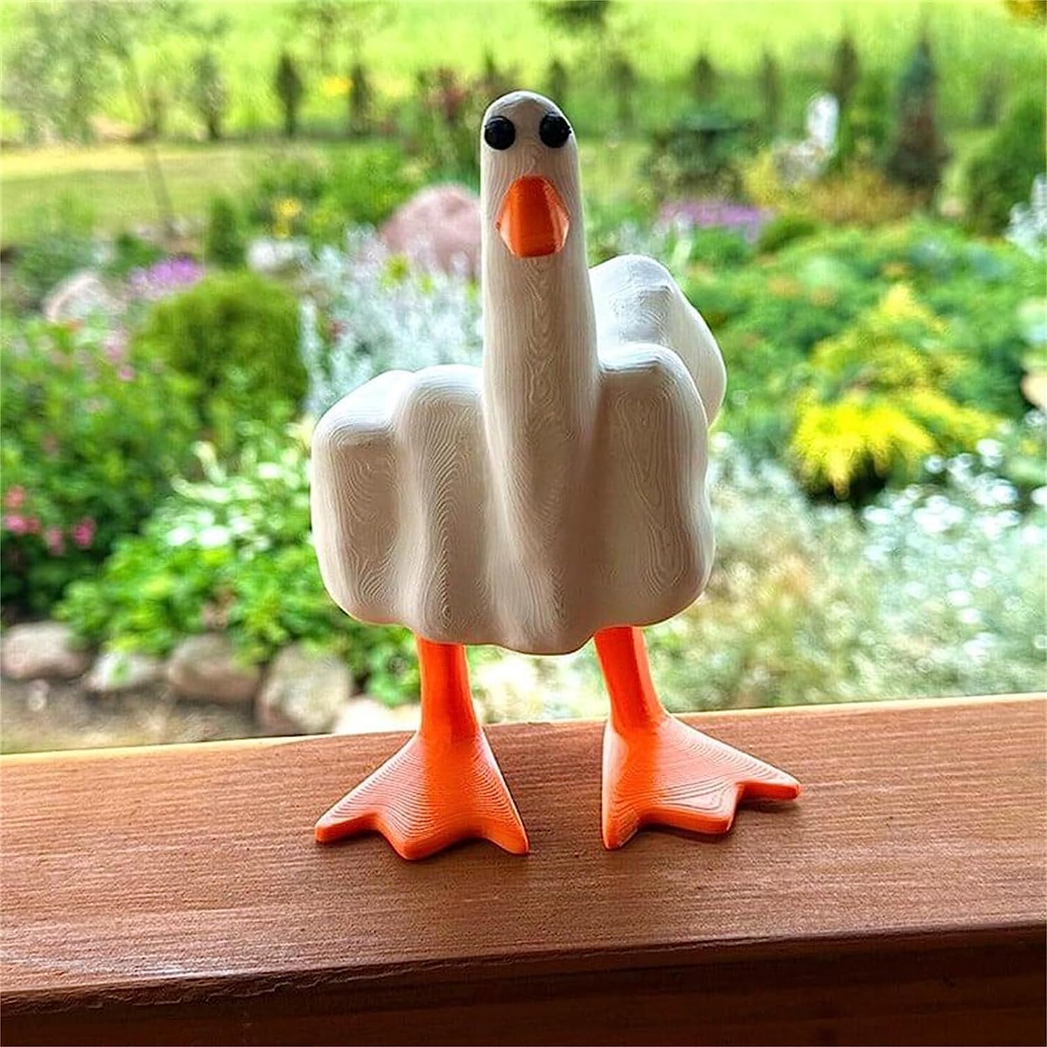 Gladyell Funny Middle Finger Resin Garden Statue, Home Decoration Sculpture for Office Desk Gift