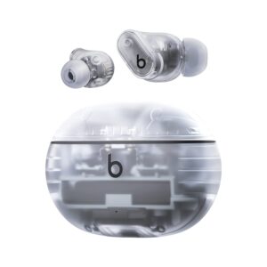 beats studio buds + true wireless noise cancelling earbuds - transparent (renewed premium)