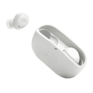 jbl vibe buds - true wireless earbuds, smart ambient, voiceaware, up to 32 total hours of battery life with speed charging, water and dust resistant, jbl deep bass sound (white)