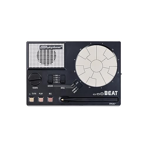 Stylophone Beat - Compact Stylus Drum Machine | 4 Drum Kits & 4 Bass Sounds | Rhythm Machine Beat Maker | Drum Loop Machine