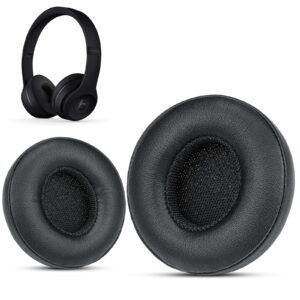 krone kalpasmos's beats solo 3 earpads replacement, beats solo 2 earpad replacement, premium protein leather memory foam with kits, superb comfortable – black