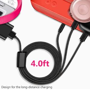 Replacement 3-in-1 Power Charger Cord Charging Cable for Beats by Dr Dre Solo Pro 3 2, Studio 3 2, Studio 1/Buds, Powerbeats Pro 3 2 1, Fit Pro, Flex, Beats X Headphones, Pill+ Plus 2.0 Speakers