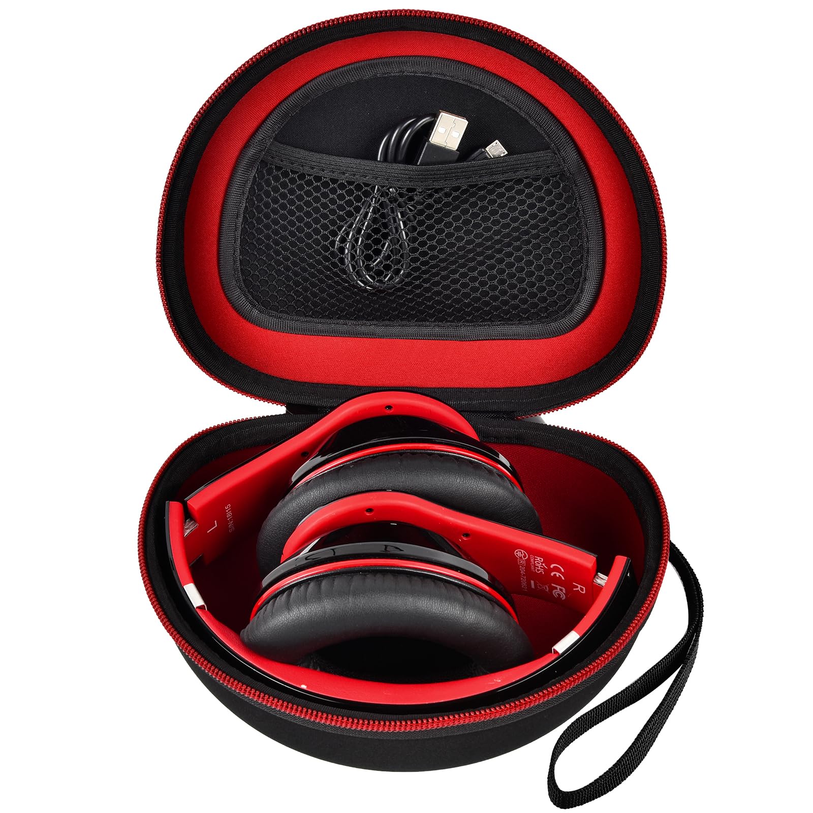 Headphone Case for TOZO HT2/ for Beats Solo 4/ for Picun P26/ for Beats Studio Pro/for Beats Solo3/ for Beats Studio3 On-Ear Headphones More Foldable Bluetooth Wireless Headset (Extra Large) - Black