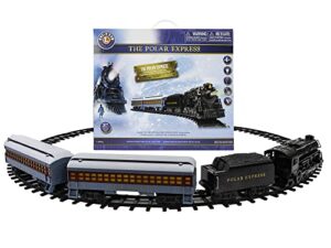 lionel the polar express ready-to-play set, battery-powered berkshire-style model train set with remote