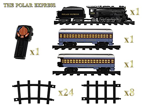 Lionel The Polar Express Ready-to-Play Set, Battery-Powered Berkshire-Style Model Train Set with Remote