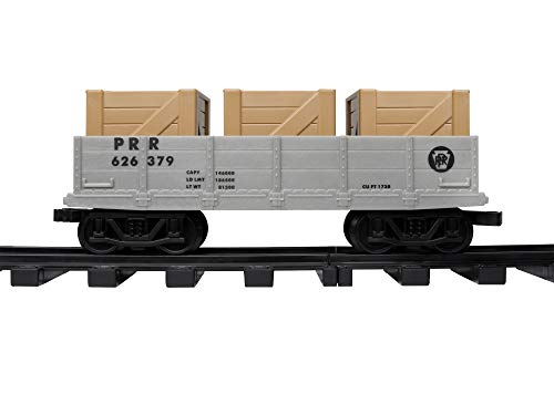 Lionel Battery-Operated Pennsylvania Flyer Freight Toy Train Set with Locomotive, Train Cars, Track & Remote with Authentic Train Sounds, & Lights for Kids 4+