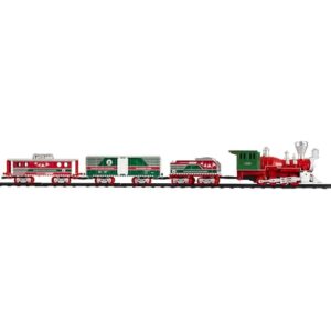 Lionel Trains Set North Pole Express Holiday Train 29 Piece Set with Water Vapor Smoke Effect, Working Headlight, Horn and Bell Sounds