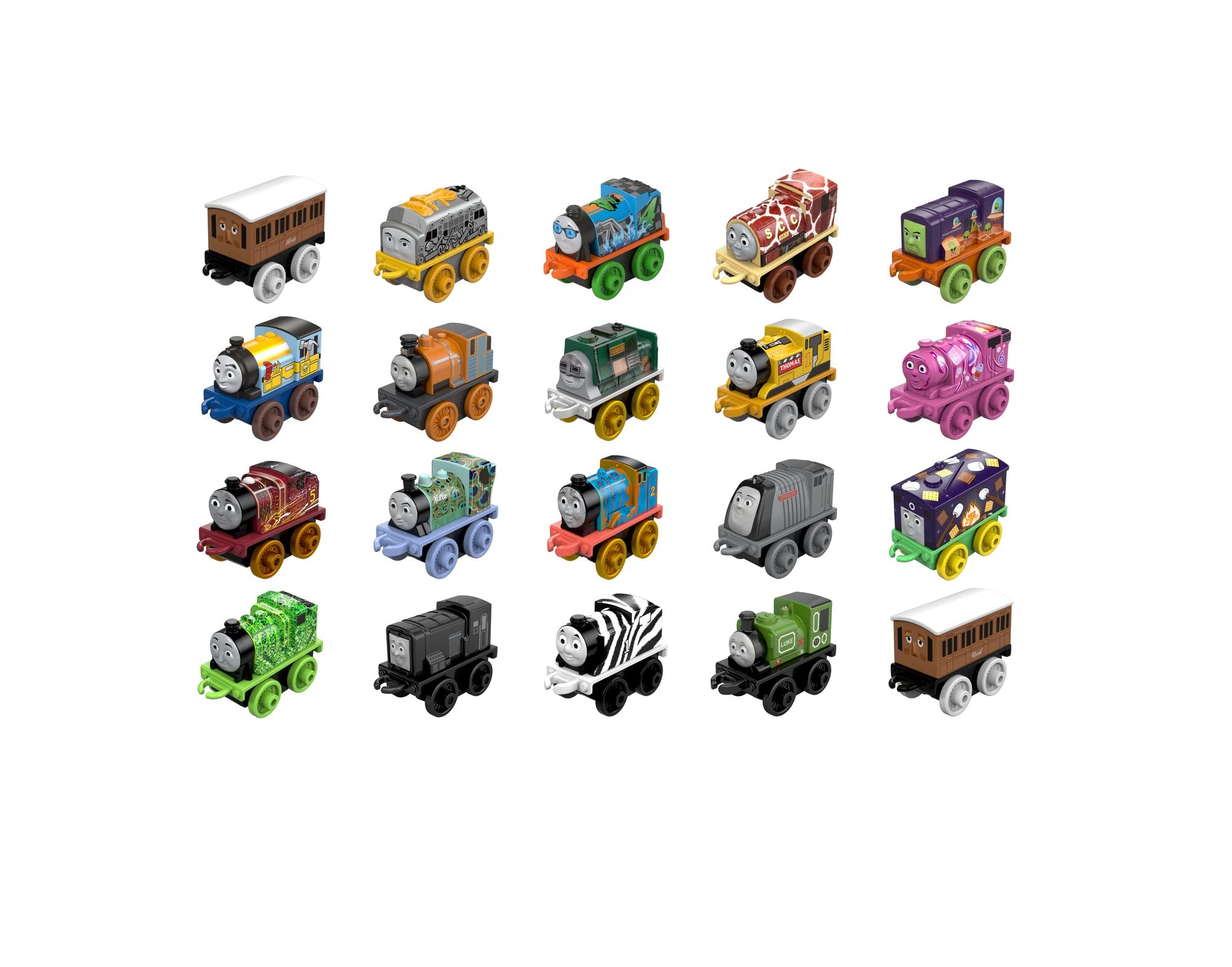 Thomas & Friends MINIS Toy Train 20 Pack for Kids Miniature Engines & Railway Vehicles for Preschool Pretend Play (Amazon Exclusive)