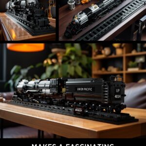 Nifeliz Big Boy Locomotive, Articulated Steam Locomotive Building Block Set, Legendary Steam Train Display Kit for Gift Giving (1,818 Pieces)