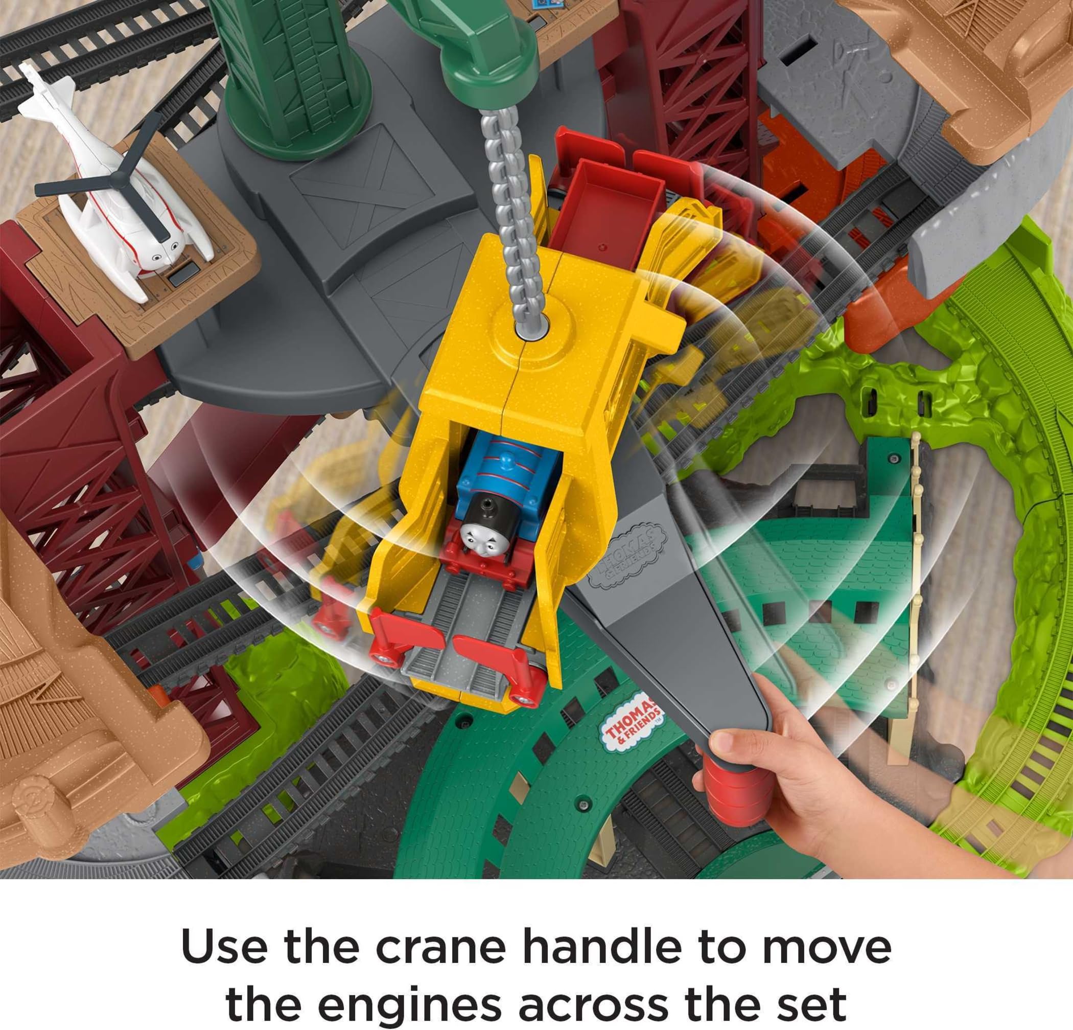 Thomas & Friends Multi-Level Toy Track Set, Trains & Cranes Super Tower with Thomas & Percy Engines for Preschool Kids Ages 3+ Years​ (Amazon Exclusive)