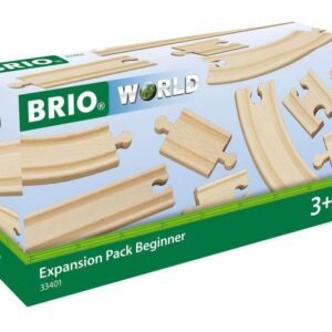 BRIO World 33401 Beginner's Expansion Pack | 11-Piece Kids Wooden Train Track Set | Enhances Motor Skills | Compatible with All Train Sets | Certified Sustainable Wood | Perfect for Ages 3+