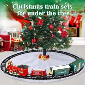 Gloween Train Set - Electric Train Toy for Boys & Girls, Railway Kit with Smoke, Sound, Light, Cargo Cars & Tracks, for 3, 4, 5, 6, 7, 8+ Year Old Kids - S1