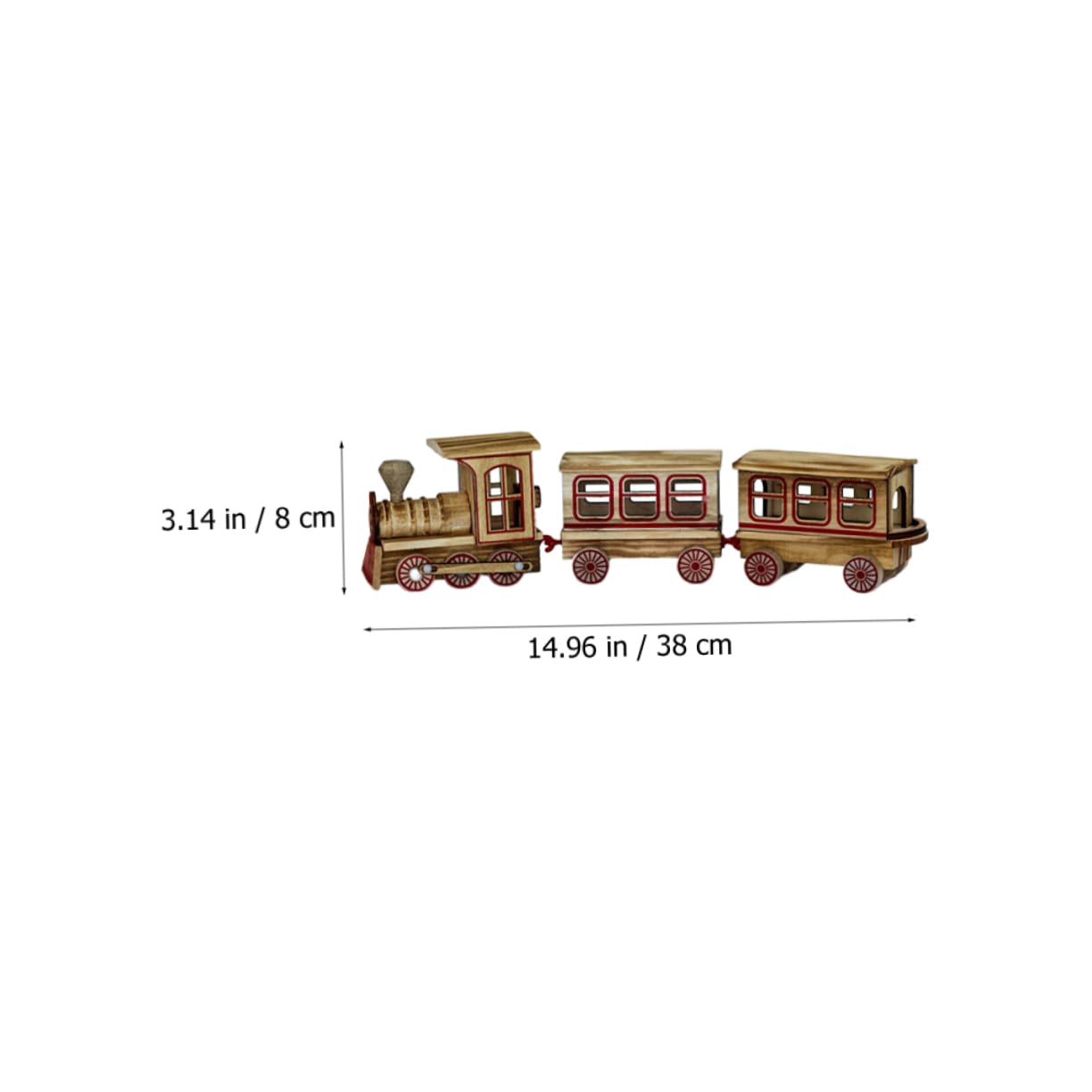 ibasenice 1 Set Wooden Christmas Train Desktop Toys Dining Table Centerpieces Christmas Decor Simulation Train Christmas Train Toy Santa Claus Toy Xmas Train Model Ornament Decorative Prop