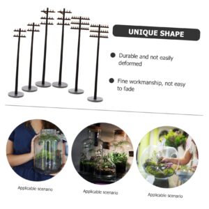 COHEALI 6pcs Micro Landscape Garden Road Light Model Trains Simulation Telephone Pole Telephone Poles Toy Mini Garden Supply Toys Telegraph Pole Model Child Miniature Diorama Abs